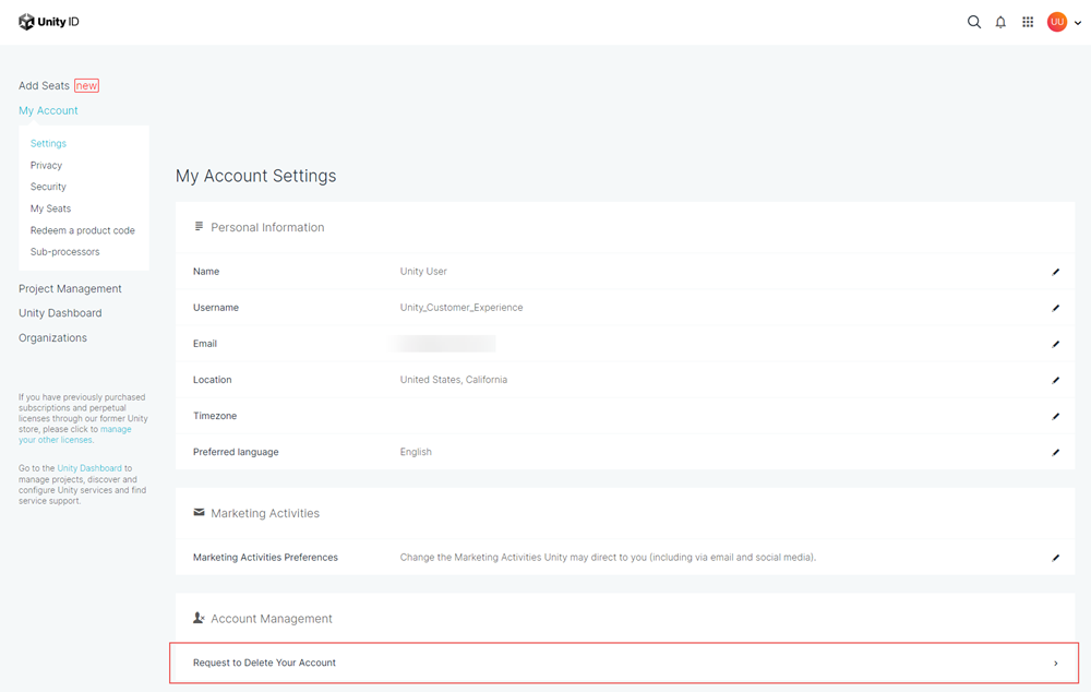 How do I permanently delete my Unity account? – Unity How do I permanently delete my Unity account? – Unity
