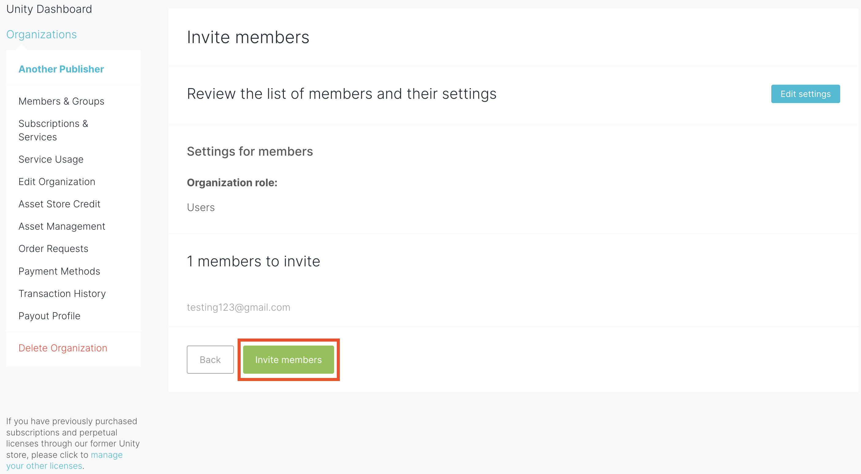 How do I invite a new member to my organization? – Unity Support Help Center
