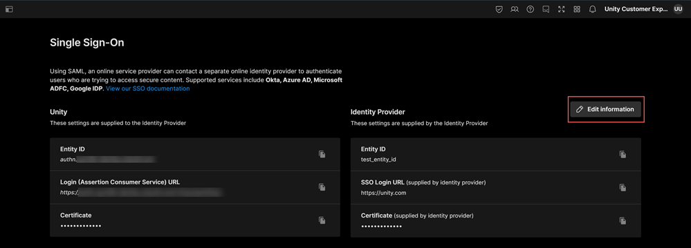 How Do I Enable Sso For My Unity Organization Unity Support Help Center
