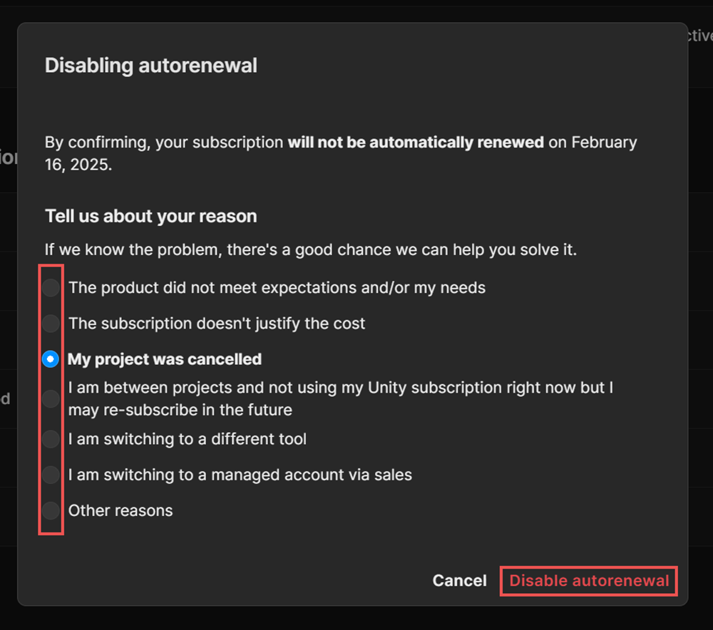 How do I cancel my subscription? – Unity