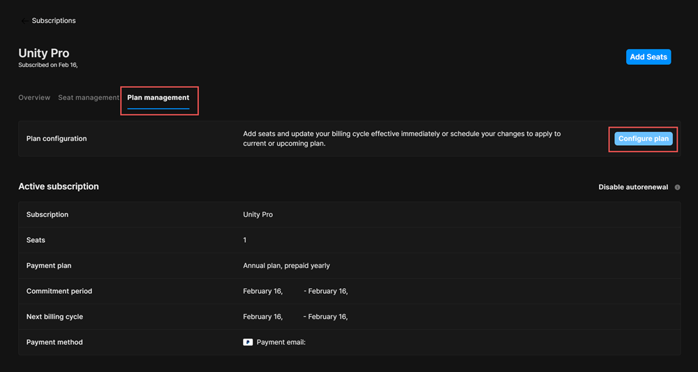 How do I renew my Unity subscription? – Unity