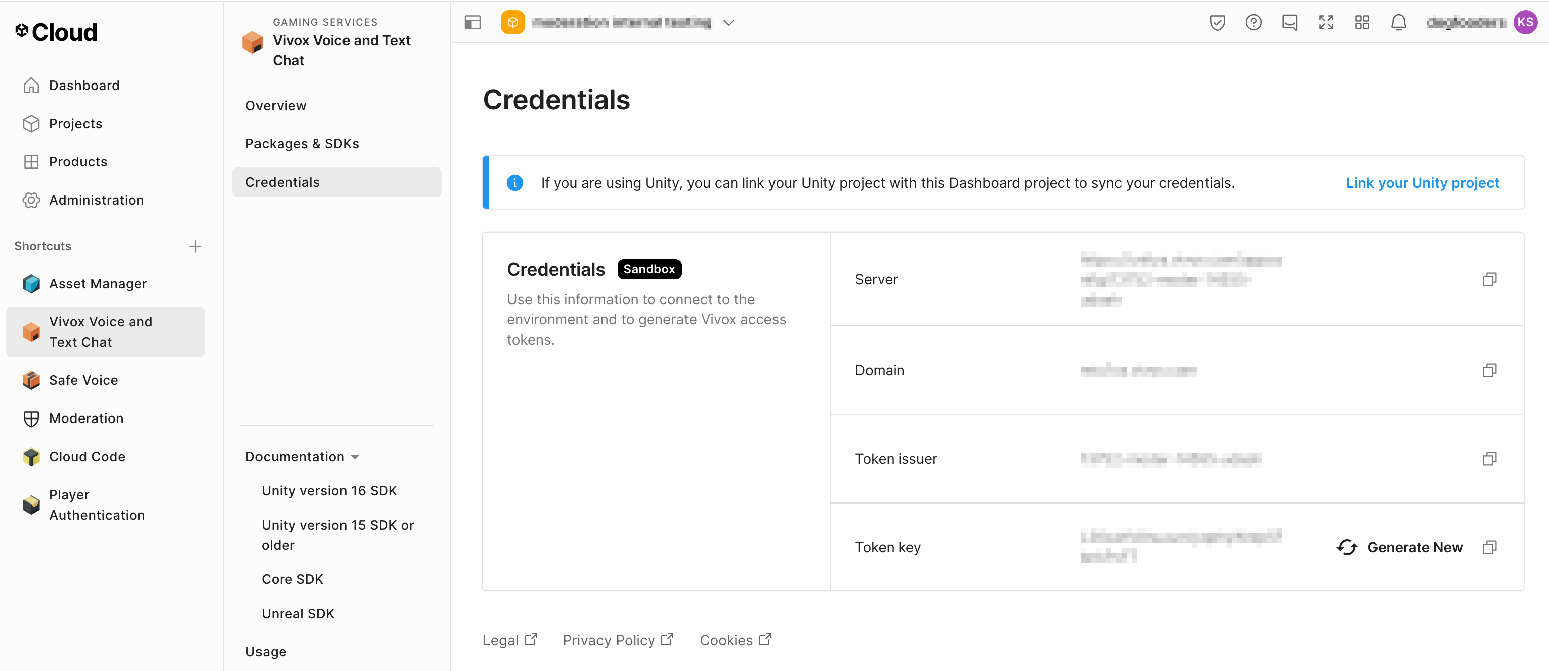 Vivox: Where do I find my custom application credentials? – Unity ...