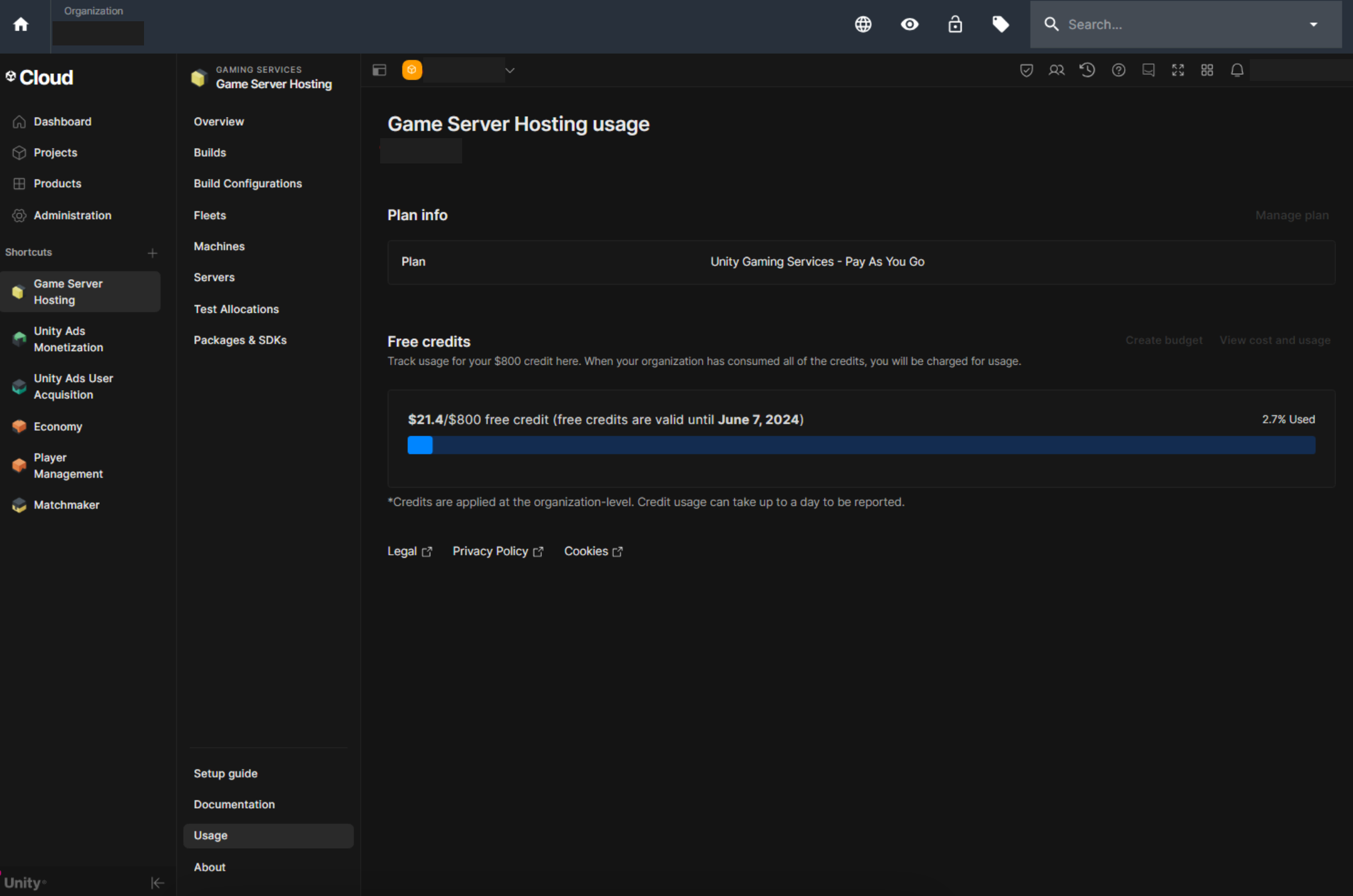 Game Server Hosting How Can I Check The Status Of My Multiplay Game Server Hosting Credit