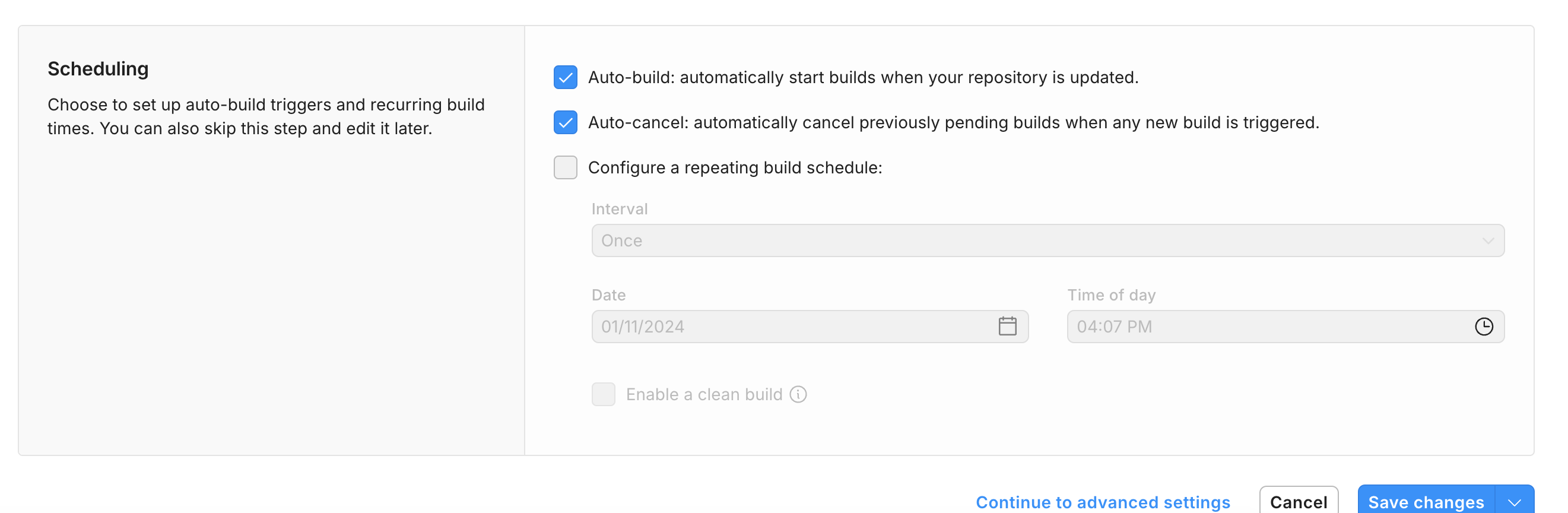 Cannot Enable Auto Build In Build Target Configuration Unity Support Help Center