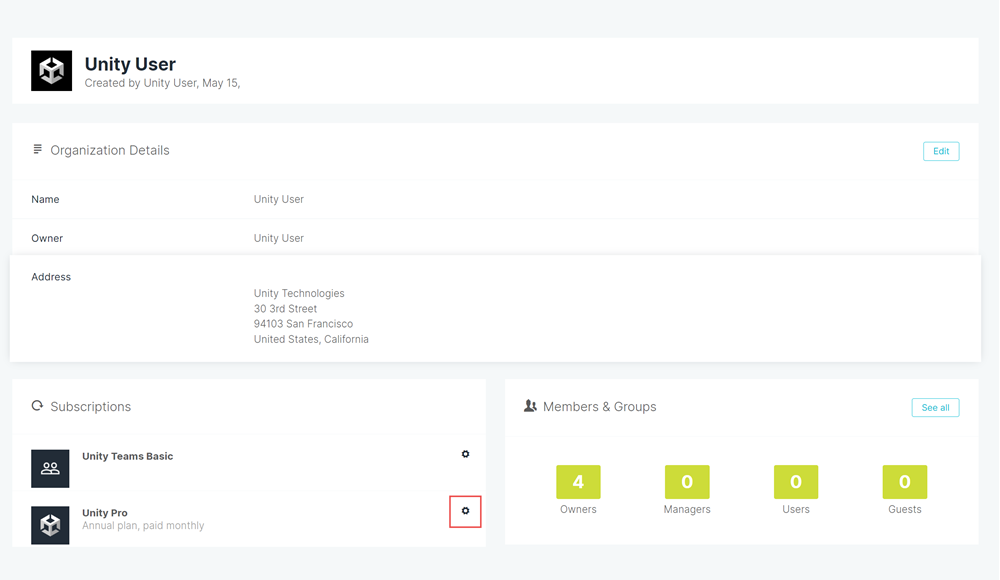 현재 사용하는 라이선스 구독의 결제 주기를 변경하고 싶습니다 Unity 지원 도움말 센터