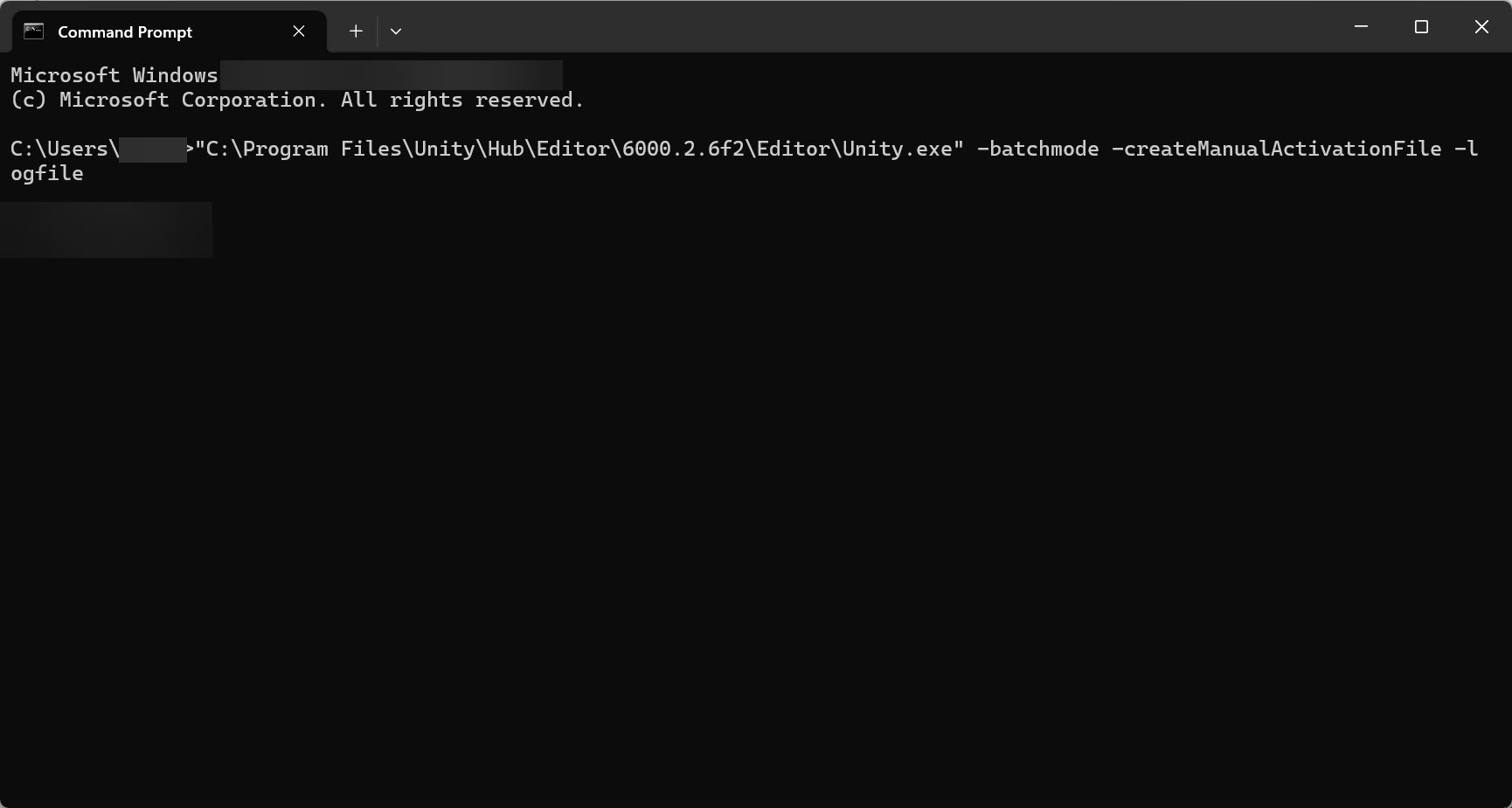 How to manually activate a Unity license via command line on Windows. – Unity Support Help Center